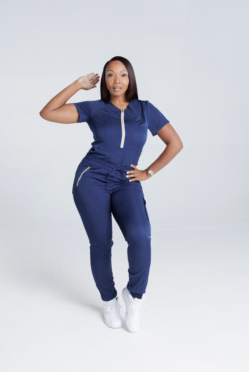 Navy Blue Scrub Set – Beautyful Hearts